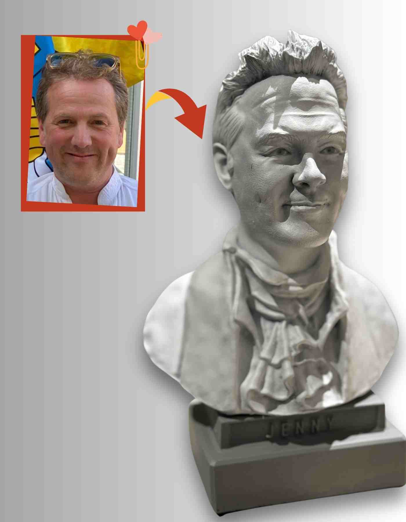 Custom Bust sculpture- Personalized 3D Art Crafted to Perfection ...