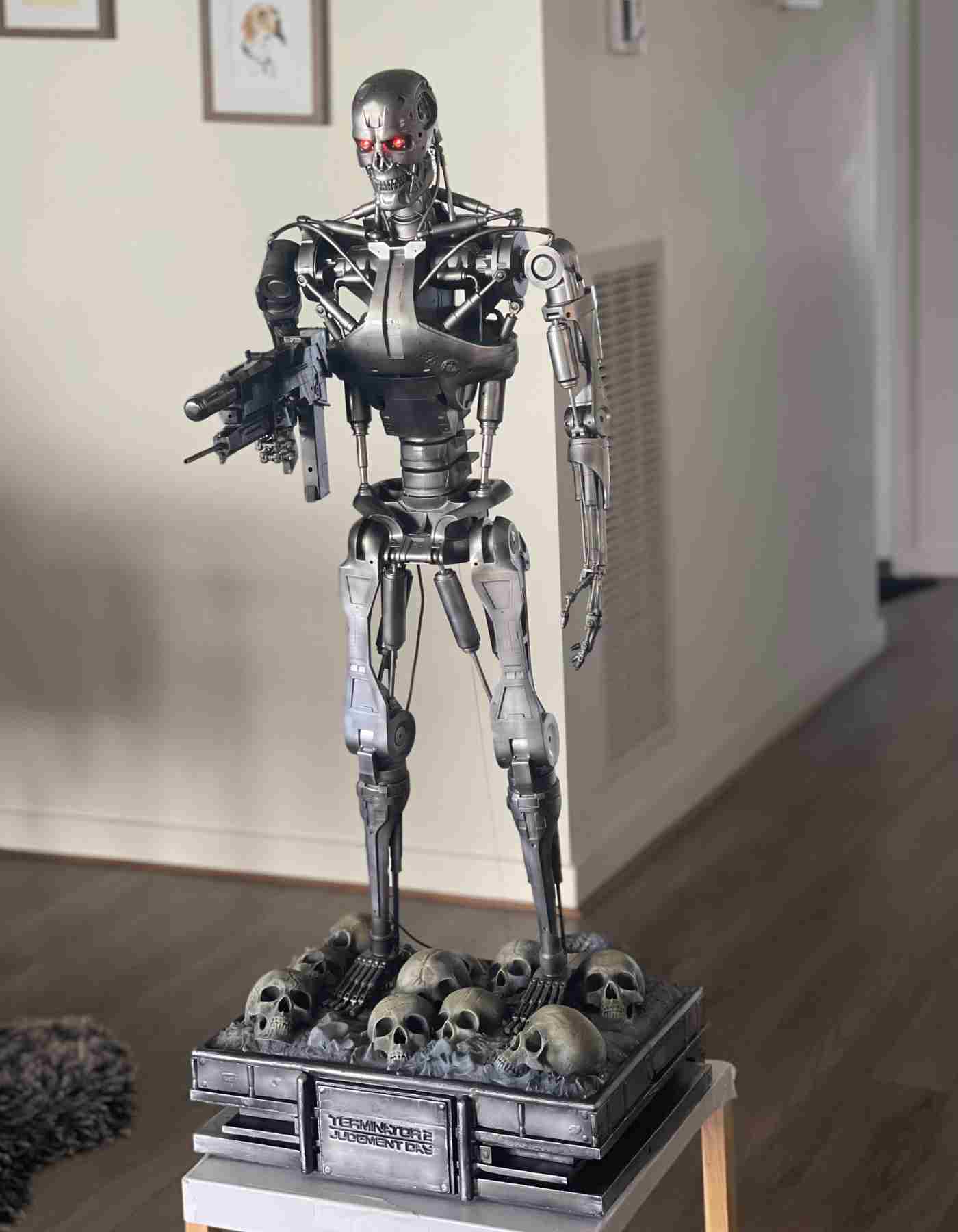 Terminator figurine 3D printed, Life size, Terminator Genisys Endoskel ...
