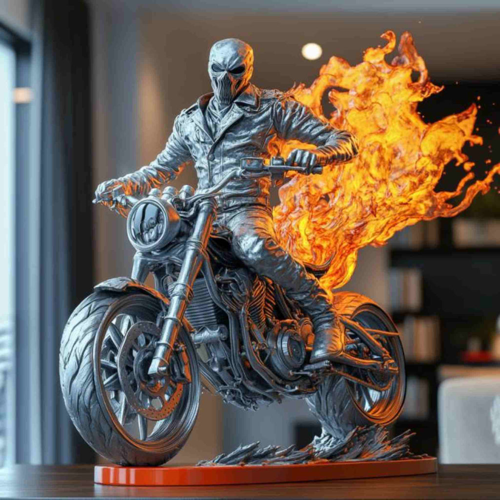 3D Printed Ghost rider diorama -Ghost Rider Figure - Gift for gamer ...