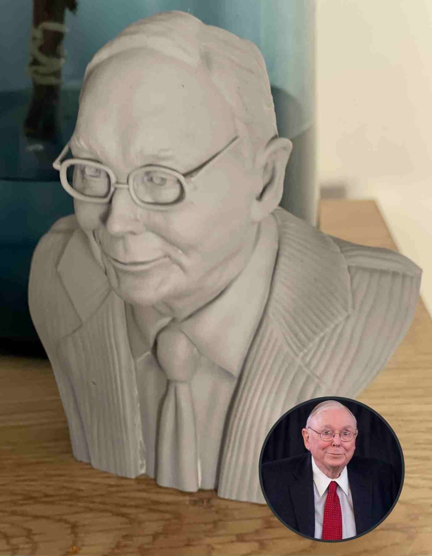 Custom Charlie Munger 3D Printed Bust – Billionaire Investor Gift ...