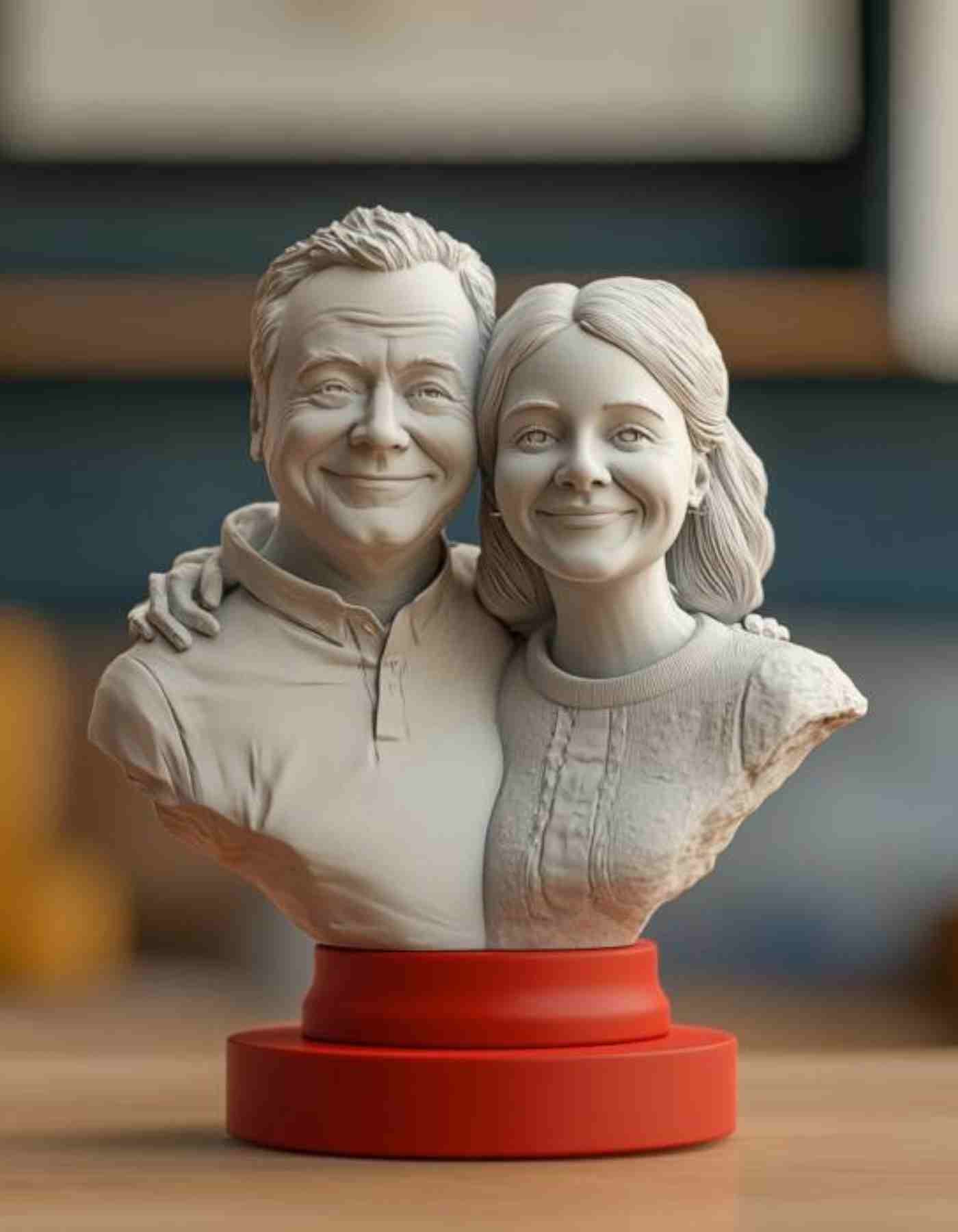 Custom couple Gift- Custom 3D Printed Couple Busts – Artmellows 3D