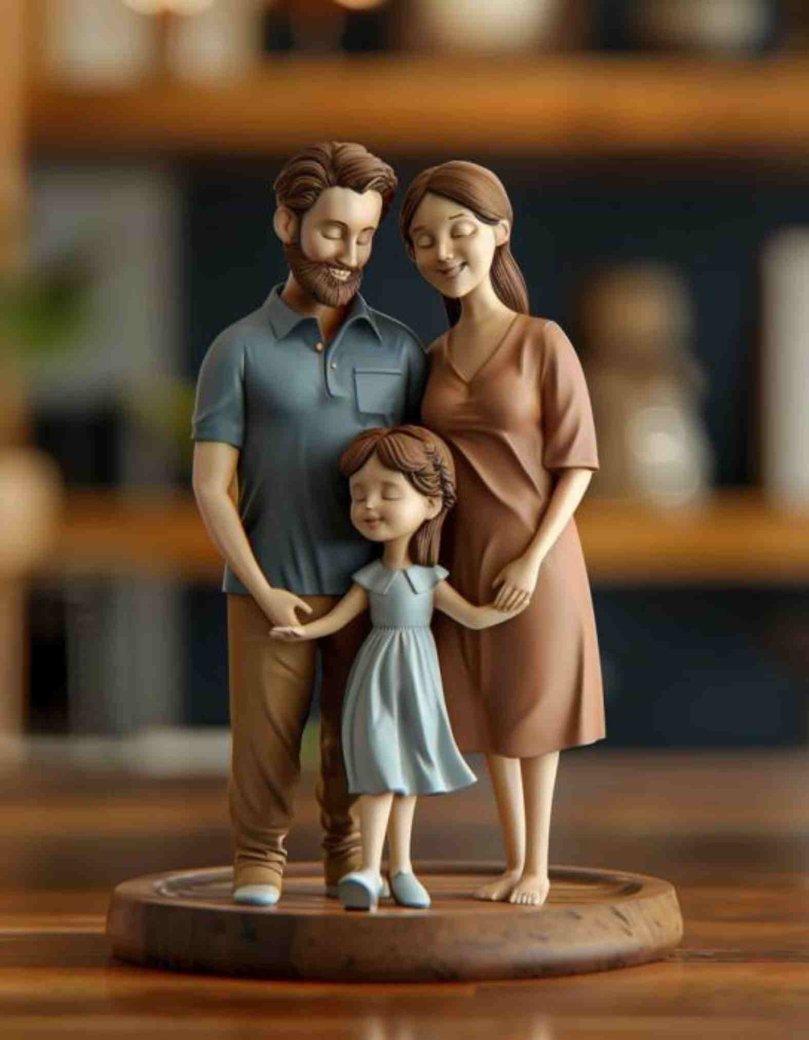 Personalized Custom 3D Family Sculpture: Full Figurine Keepsakes ...