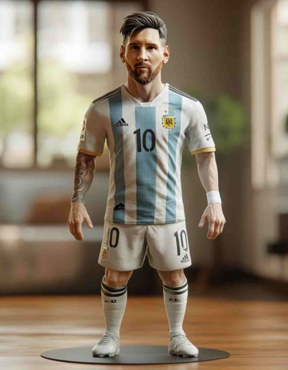 Custom Messi Sculpture :3D Sculpted & 3D printed in any pose you choose ...